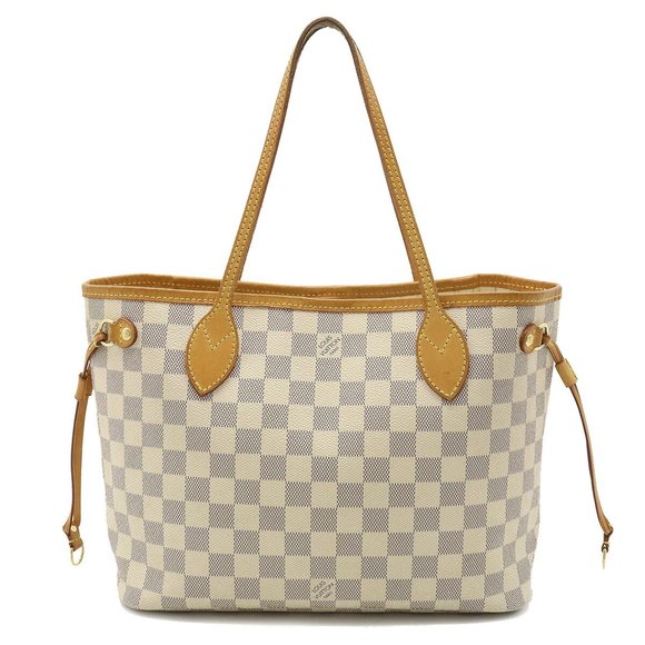 Louis Vuitton | Bags | Louis Vuitton Damier Azur Neverfull Pm Tote Bag ...
